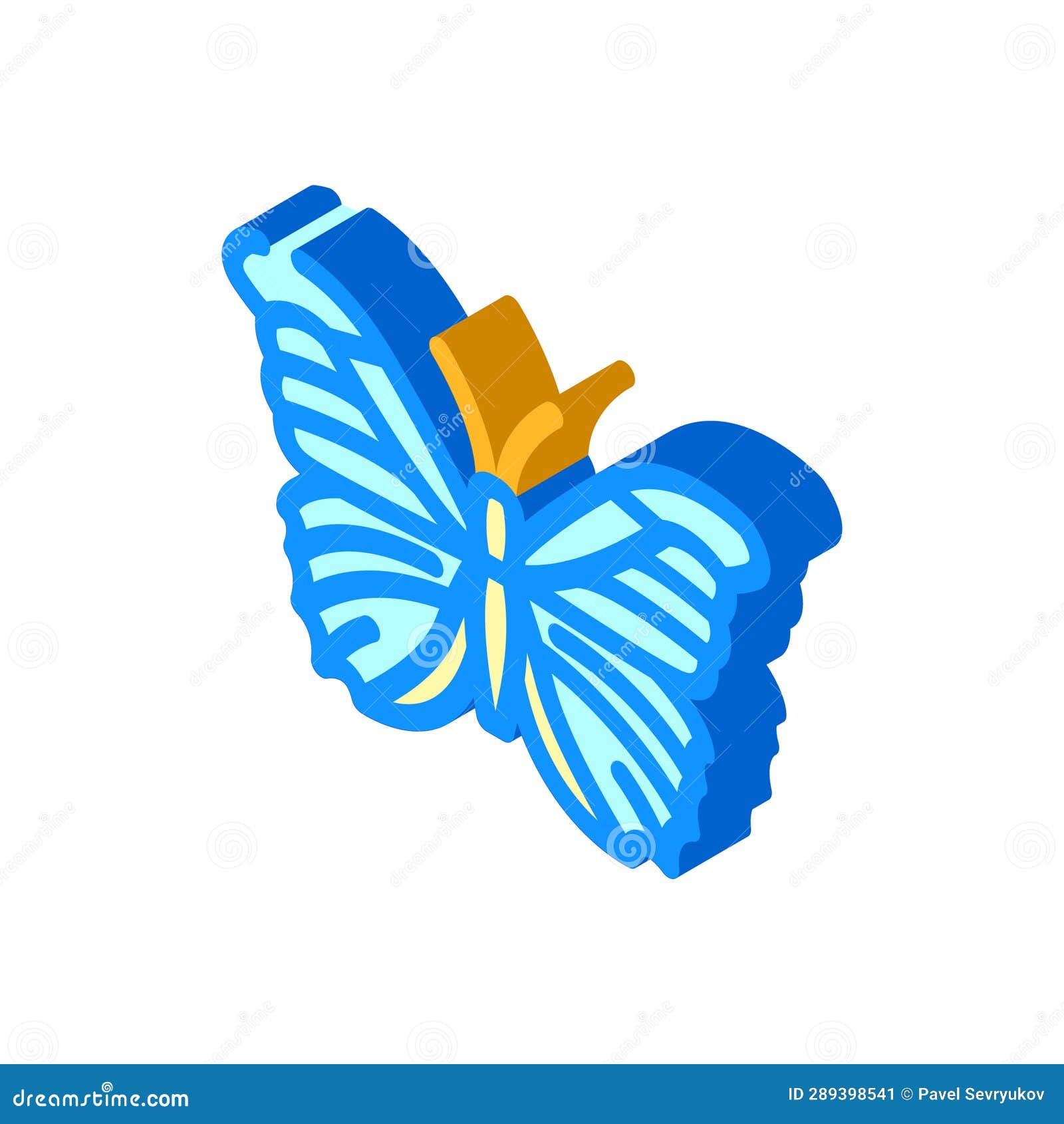 Giant Blue Morpho Spring Isometric Icon Vector Illustration Stock ...