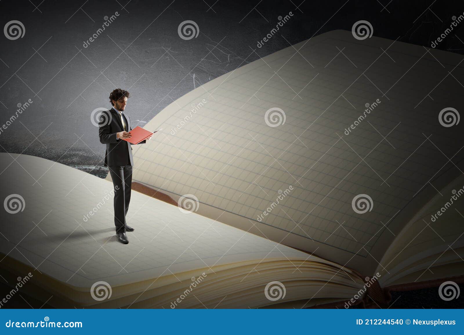 Giant Book and Reading Person Stock Photo - Image of sorcery, student ...