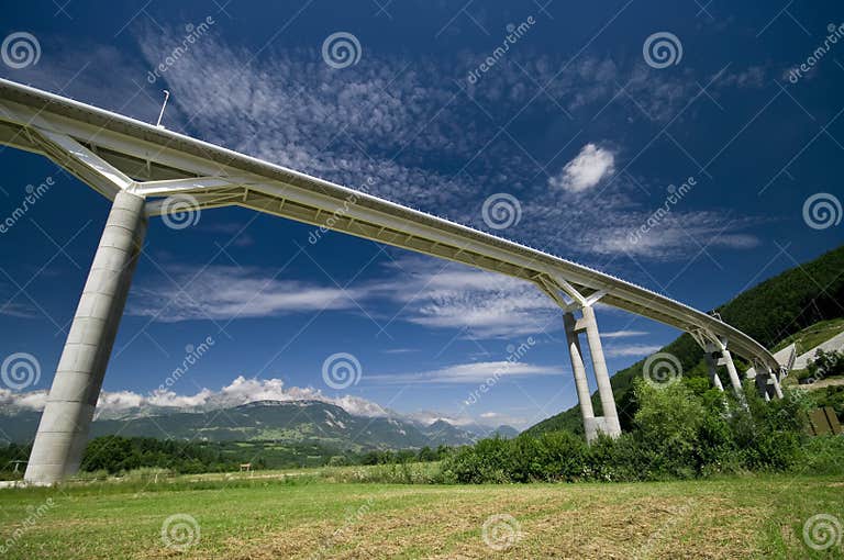 Giant bridge and the alps stock image. Image of huge, french - 6043739
