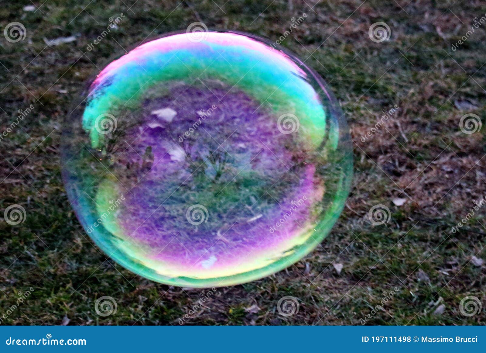 Giant Bubble Captured In The Process Of Bursting Royalty-Free Stock ...