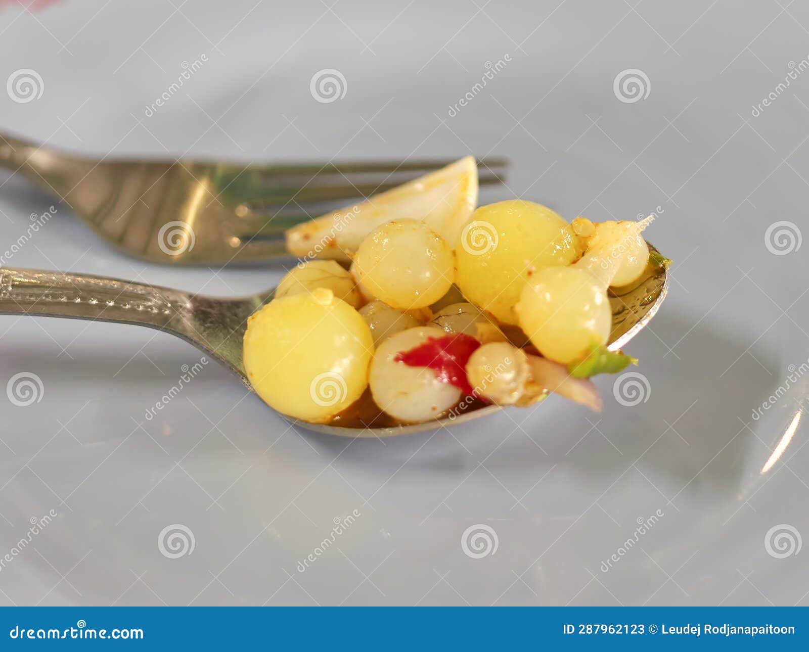 Giant Catfish Roe Salad or Spicy Ryukyu Fish Roe Salad Stock Image ...