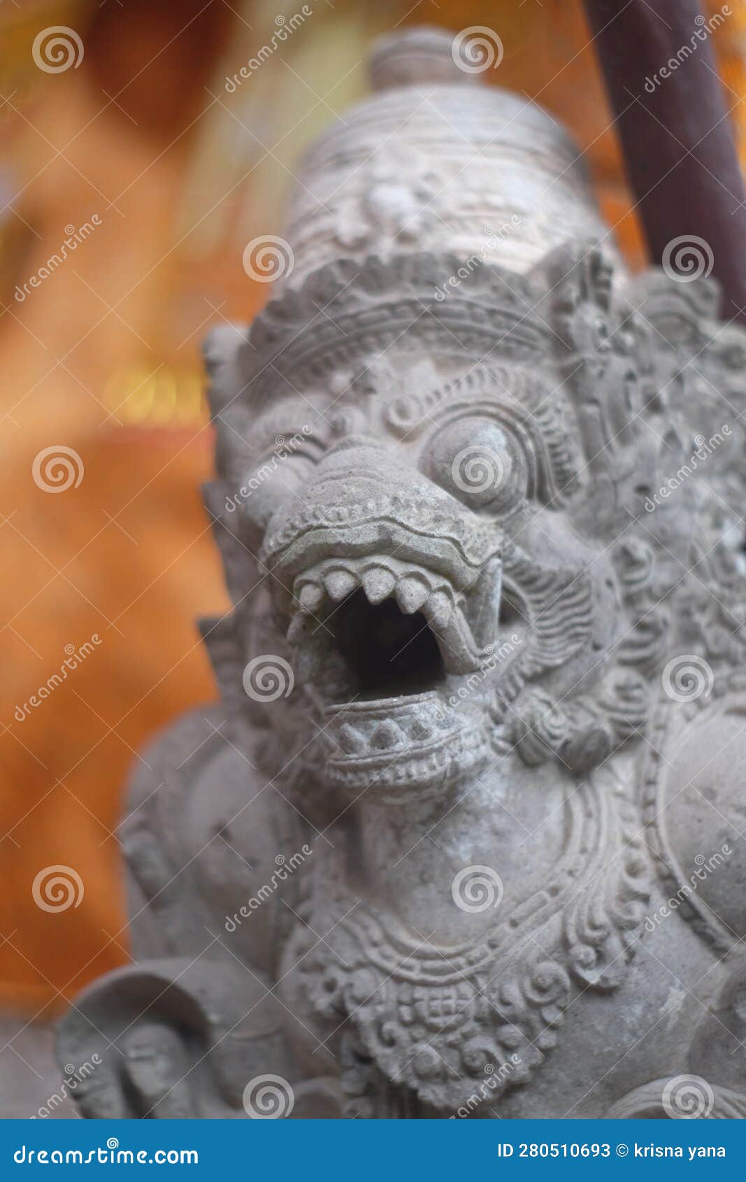 The Giant Character of a Guardian Statue Stock Image - Image of ...