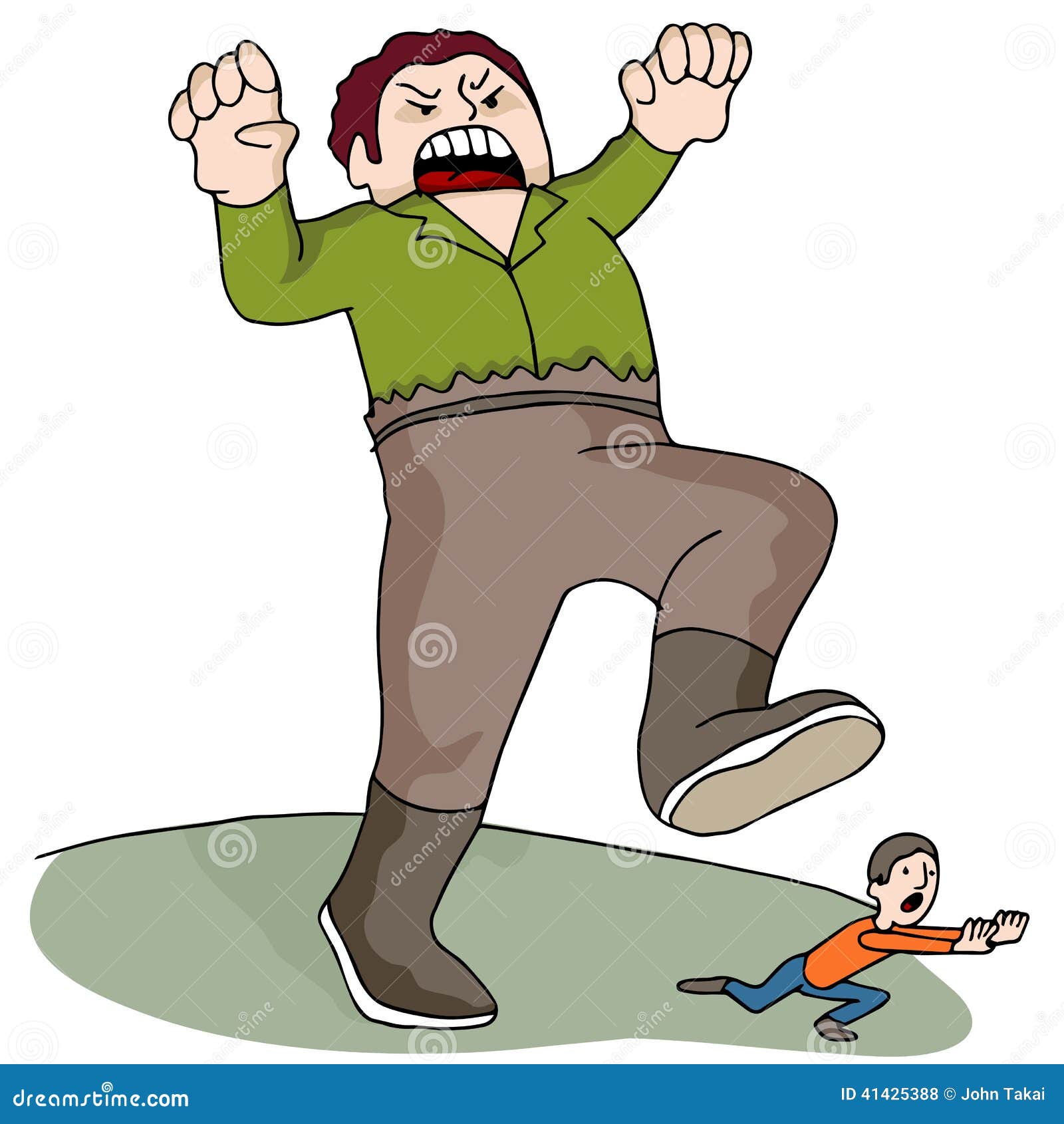 Giant Chasing Man stock vector. Illustration of rage - 41425388