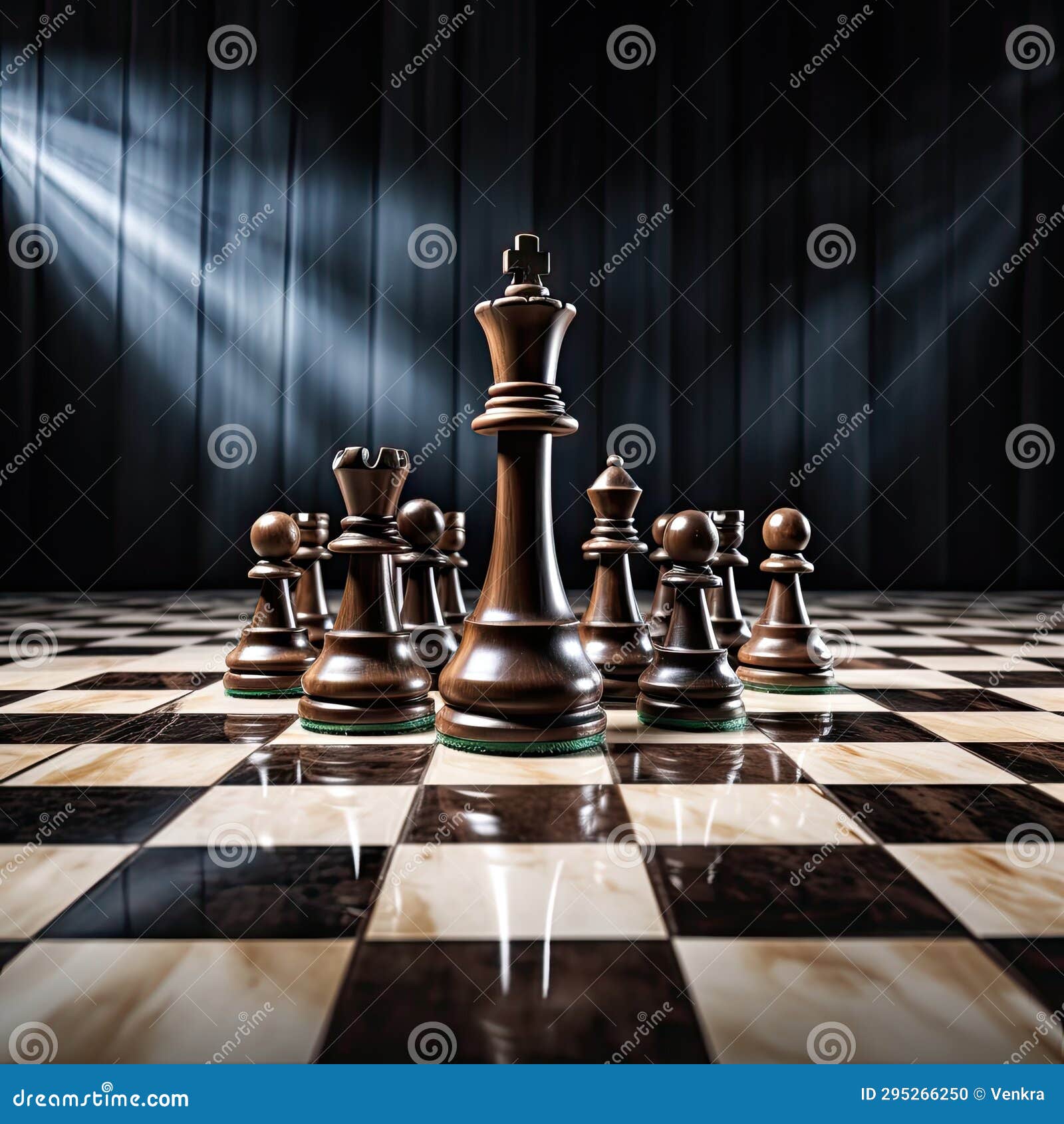 Giant Chess Board Digital Artistic Illustration Stock Illustration ...