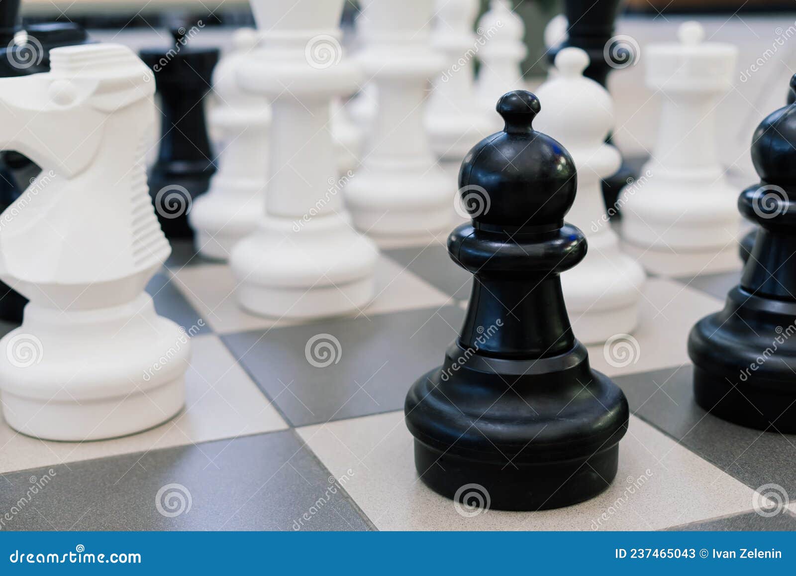 Giant Chess on the Board Located on the Ground Floor Stock Image ...