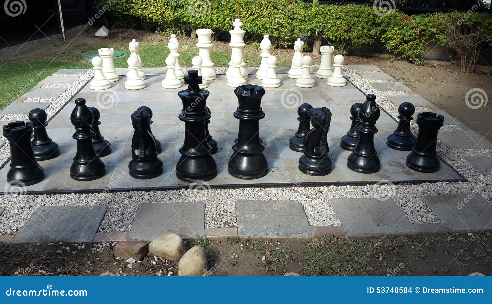 Giant chess set stock photo. Image of knight, game, giant - 53740584