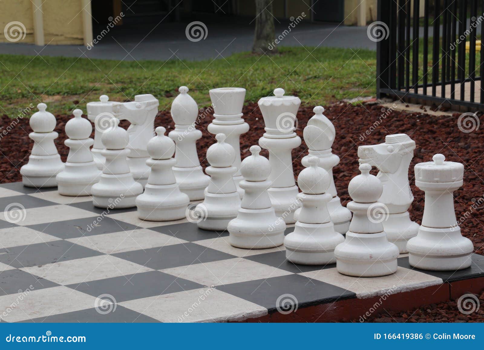Giant Chess Set stock photo. Image of game, recreation - 166419386