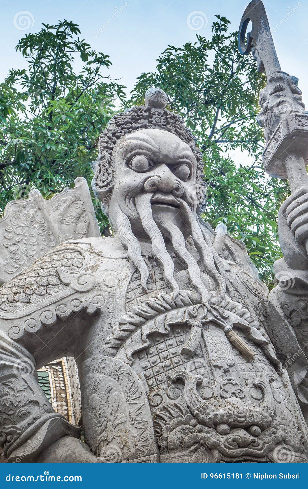 The Giant Chinese Statues at Wat Pho Stock Image - Image of religion ...