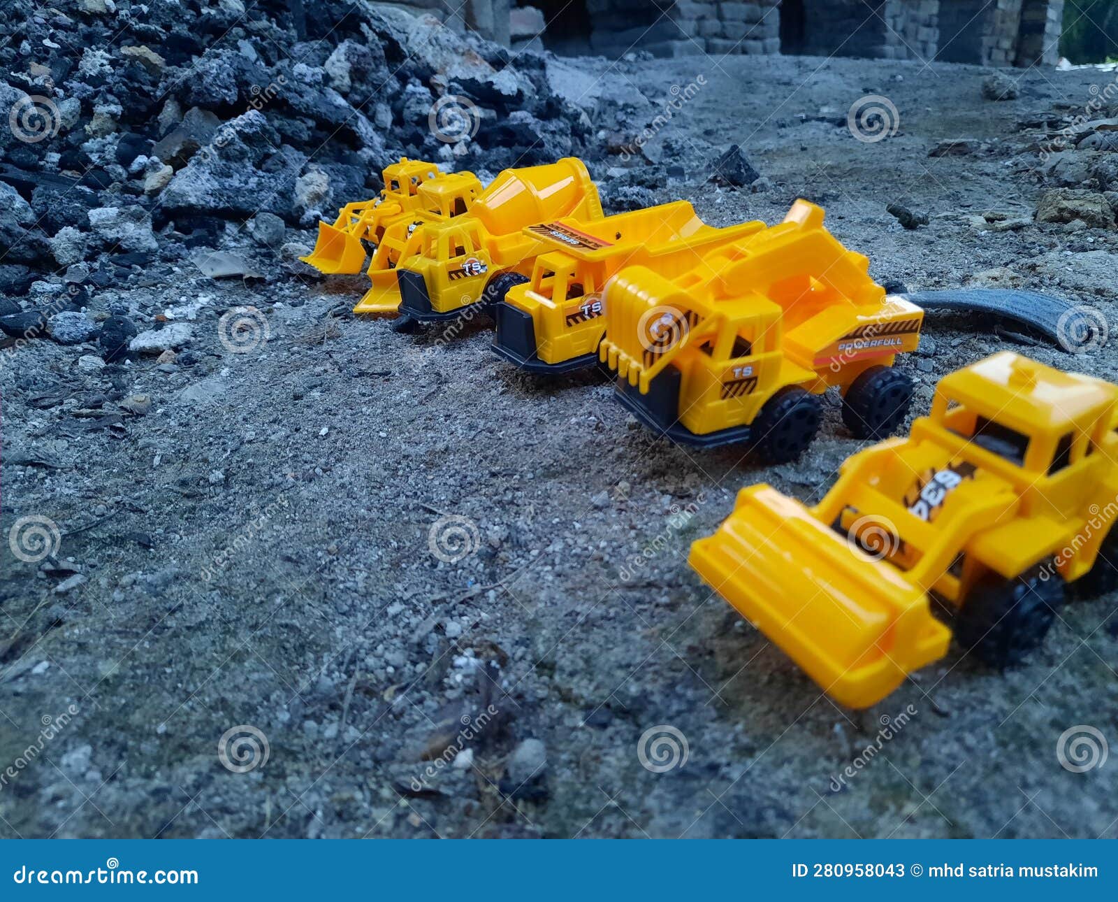 Giant Coal Mine Car Miniature Stock Image - Image of miniature, yellow ...