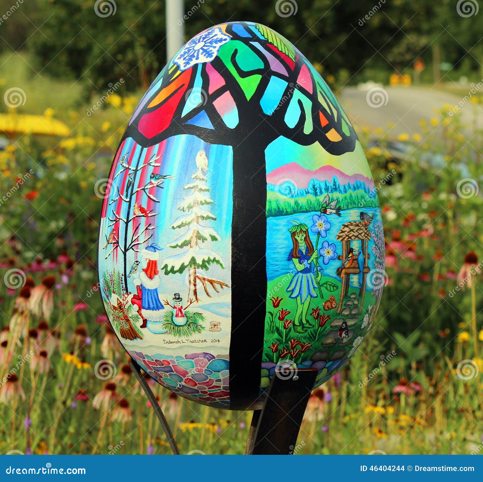 Giant Colorful Egg Art editorial stock image. Image of colorful - 46404244