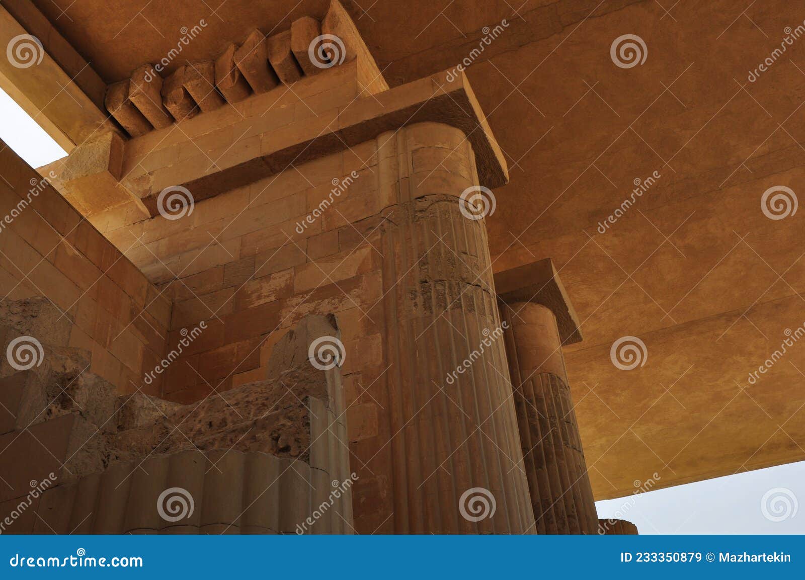 Giant Columns of Historical Building in Egypt Stock Image - Image of ...