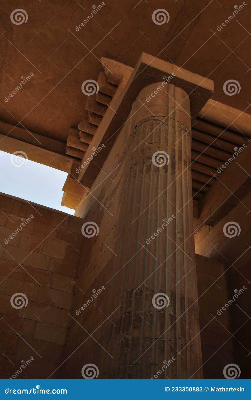 Giant Columns of Historical Building in Egypt Stock Image - Image of ...
