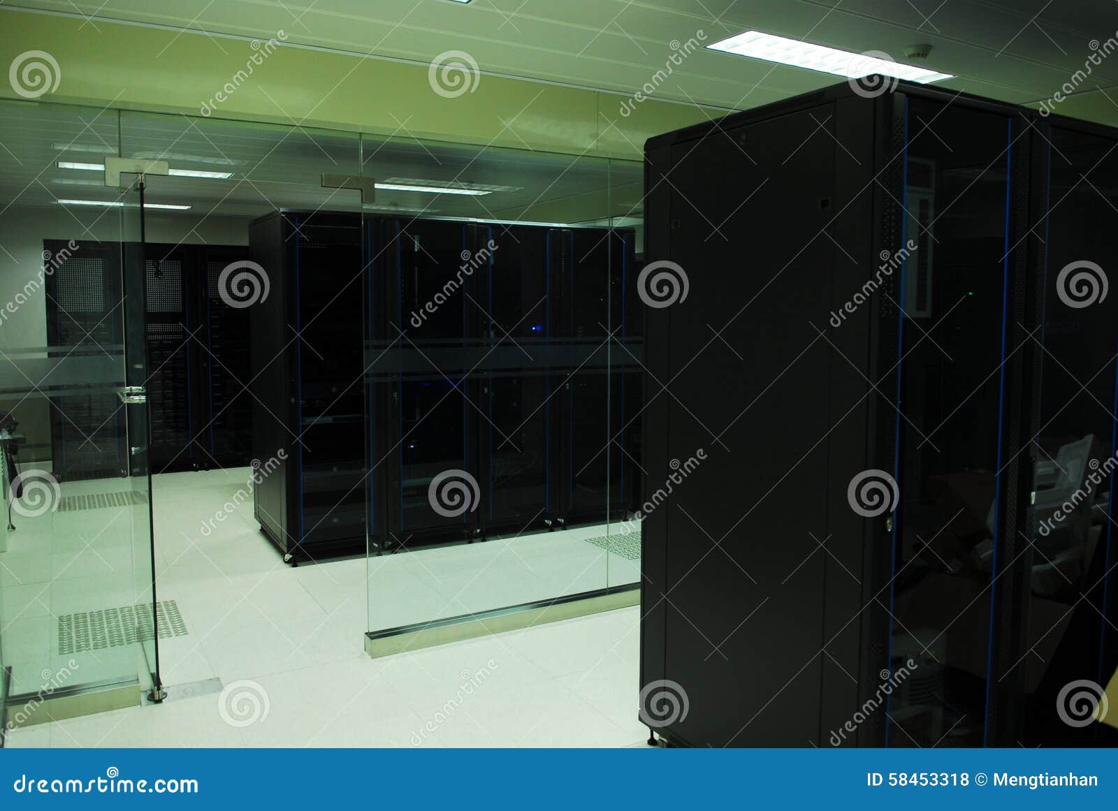 Giant Computer Servers Room Stock Photo - Image of password, equipment ...