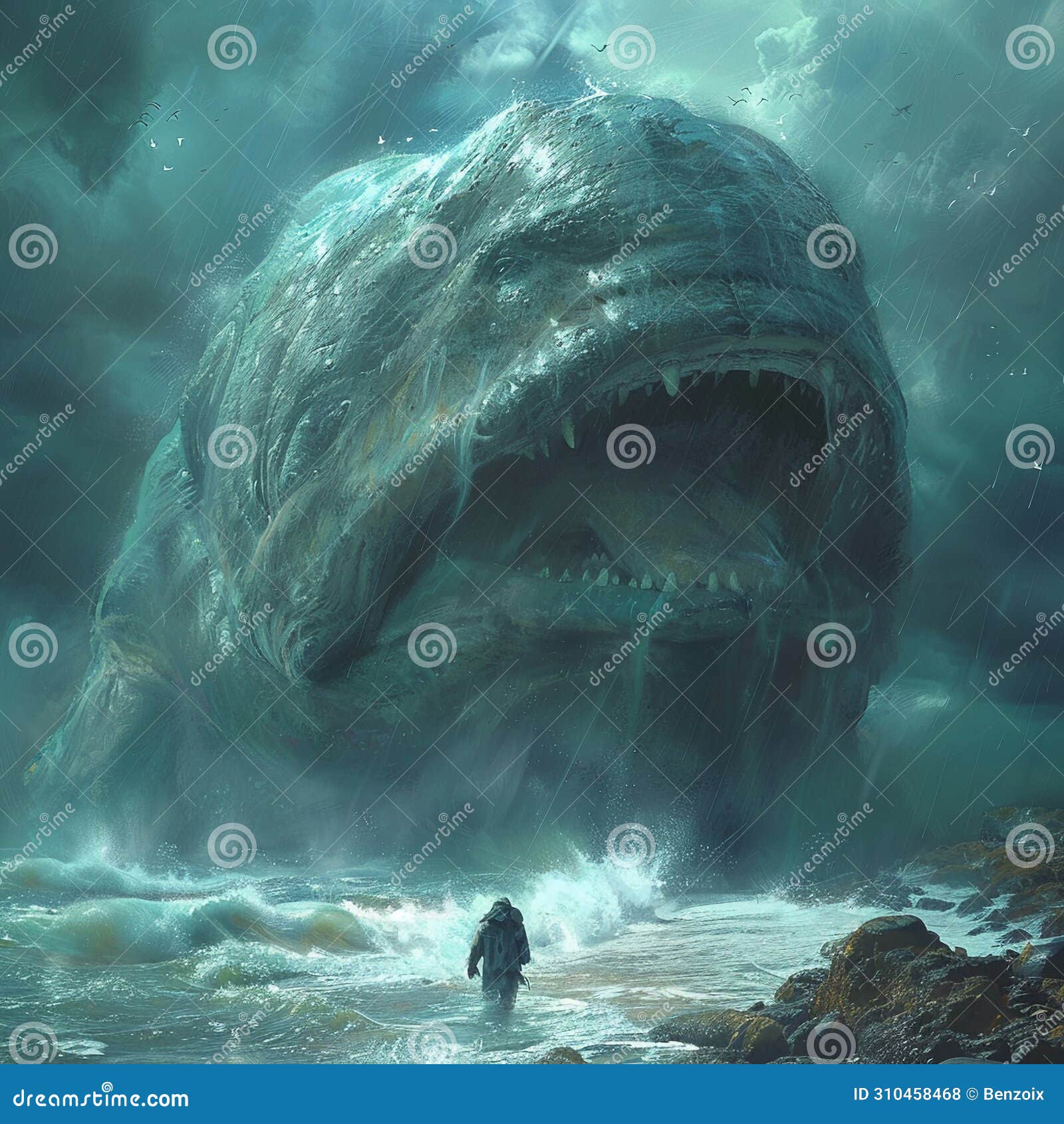Giant Creatures Beneath the Ocean Stock Photo - Image of giant ...