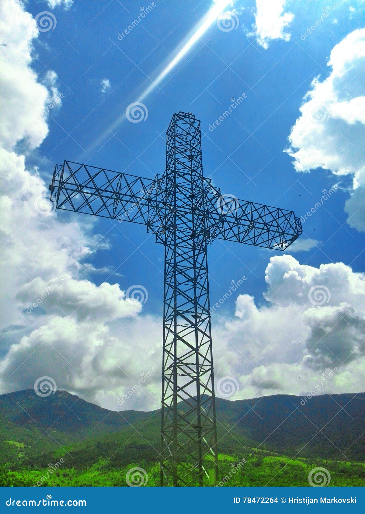 Giant Cross On The Hillside Royalty-Free Stock Image | CartoonDealer ...