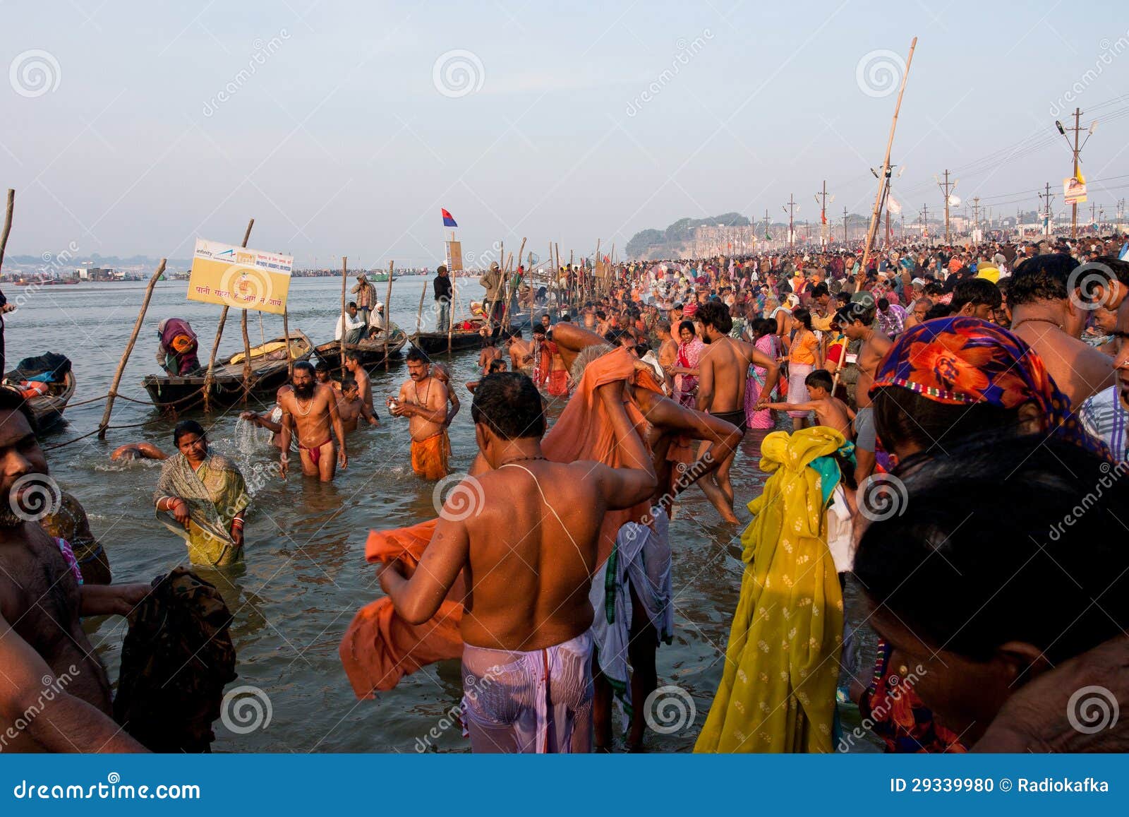 Giant Crowd of Hindus in the River Editorial Image - Image of ganges ...