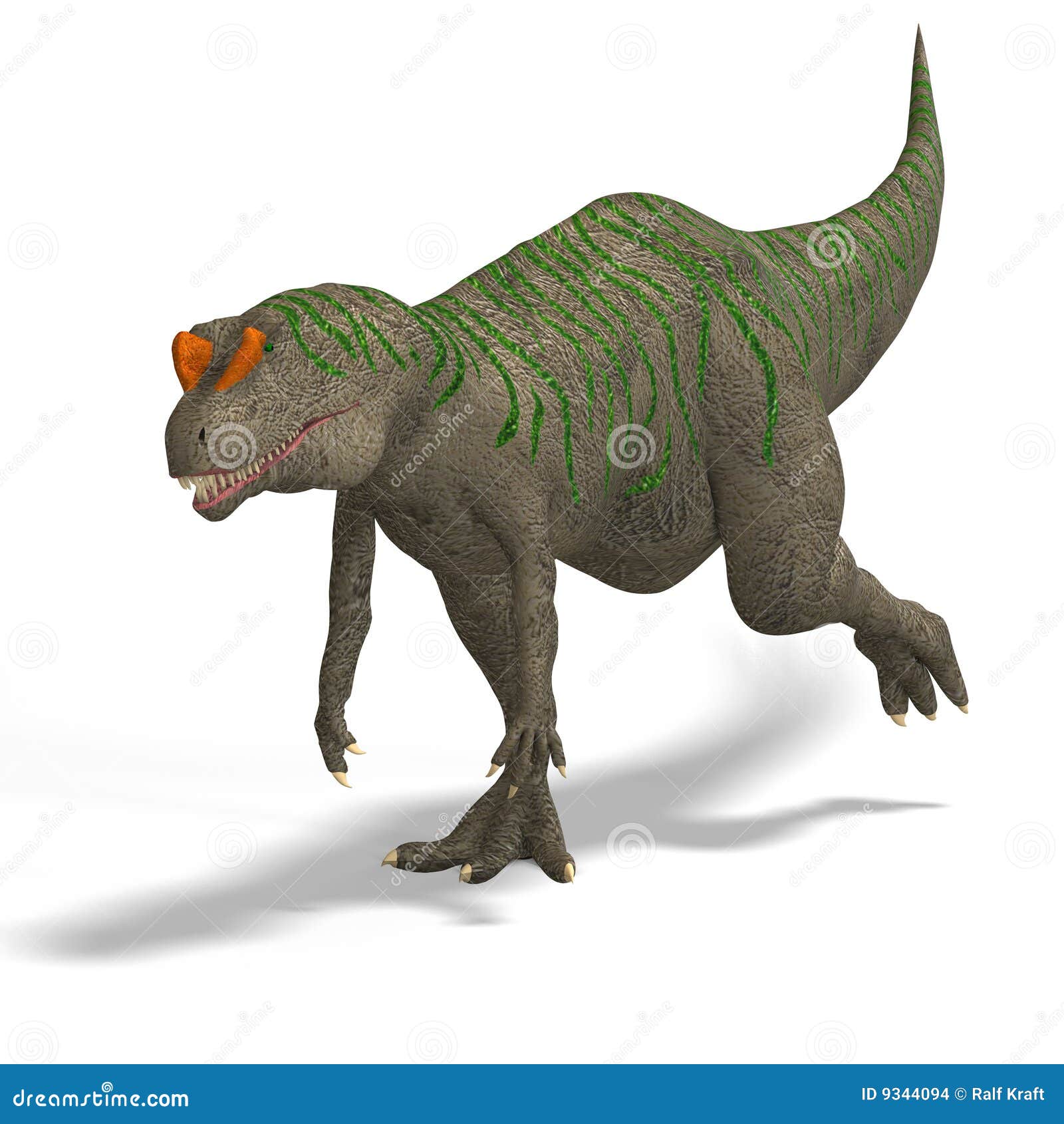 Allosaurus. Theropoda Dinosaur. Monochrome Vector Illustration Of ...