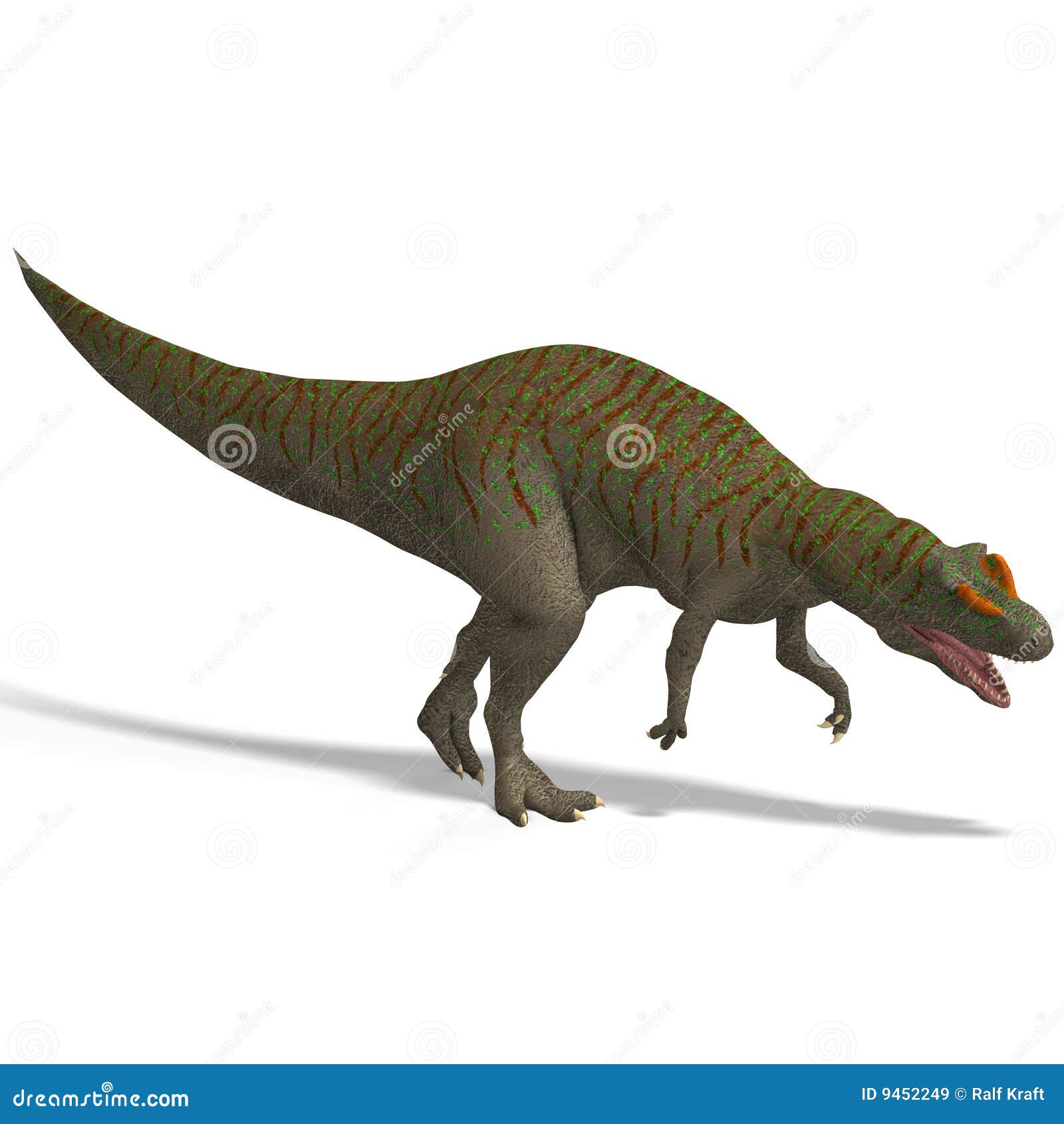 Allosaurus. Theropoda Dinosaur. Monochrome Vector Illustration Of ...