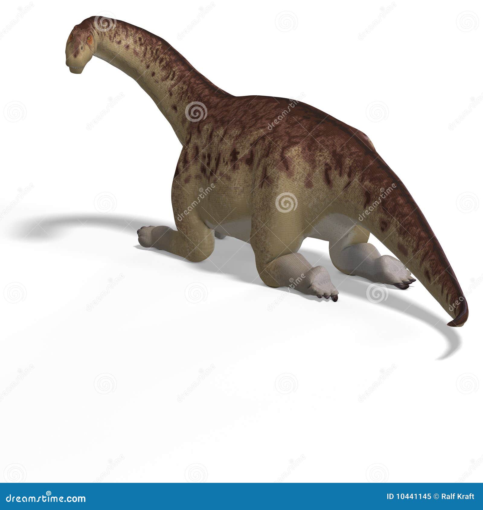 Giant Dinosaur Camasaurus with Clipping Path Over Stock Illustration ...