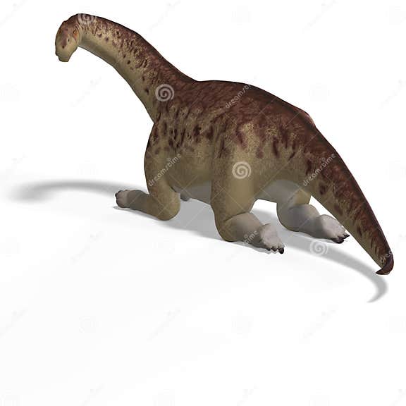 Giant Dinosaur Camasaurus with Clipping Path Over Stock Illustration ...