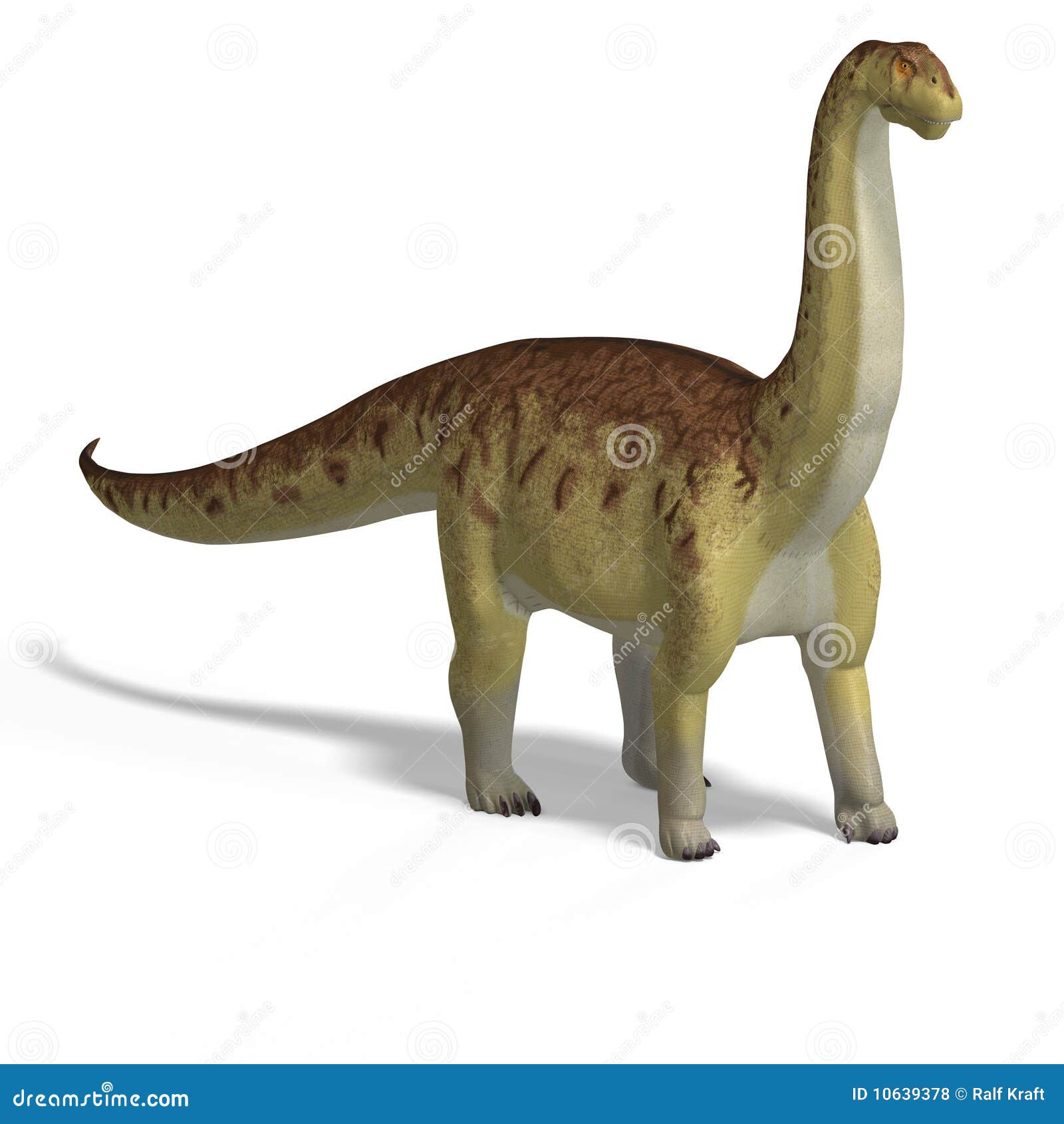 Giant Dinosaur Camasaurus with Clipping Path Over Stock Illustration ...