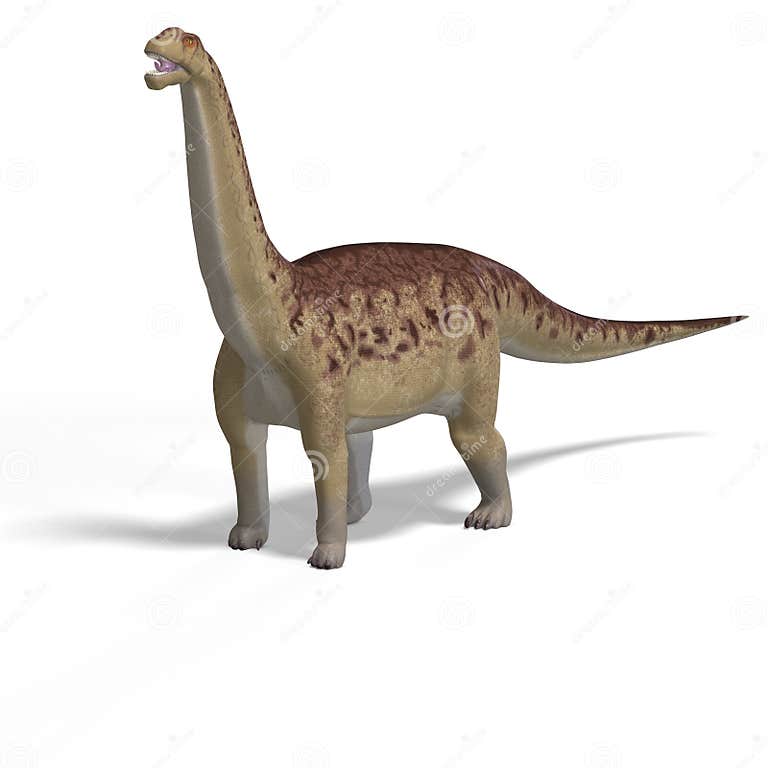 Giant Dinosaur Camasaurus with Clipping Path Over Stock Illustration ...