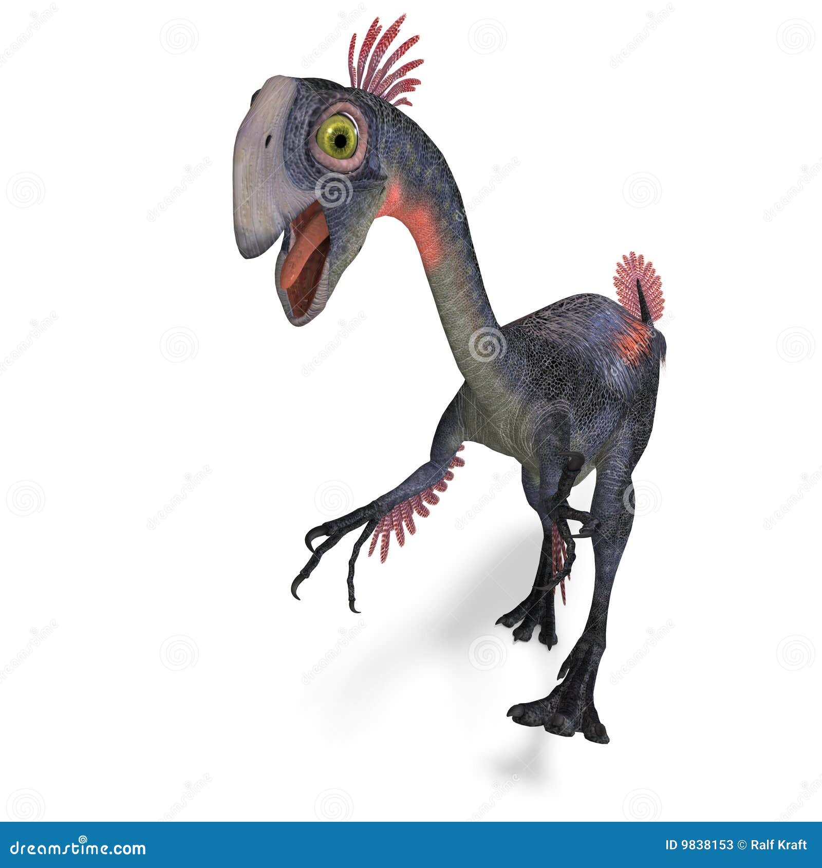 Giant Dinosaur Gigantoraptor Stock Illustration - Illustration of bill ...
