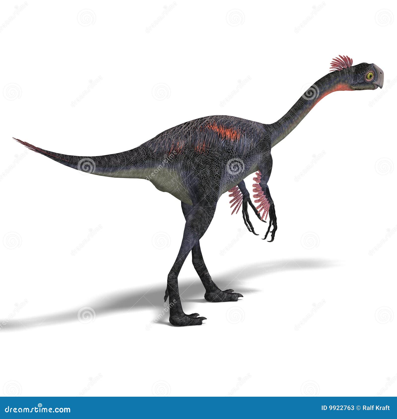 Giant Dinosaur Gigantoraptor Stock Illustration - Illustration of ...