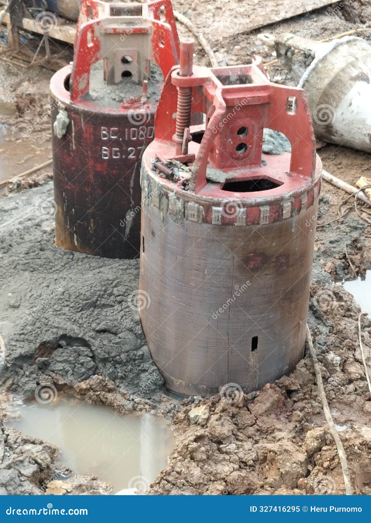 Giant drill bits stock image. Image of equipment, work - 327416295