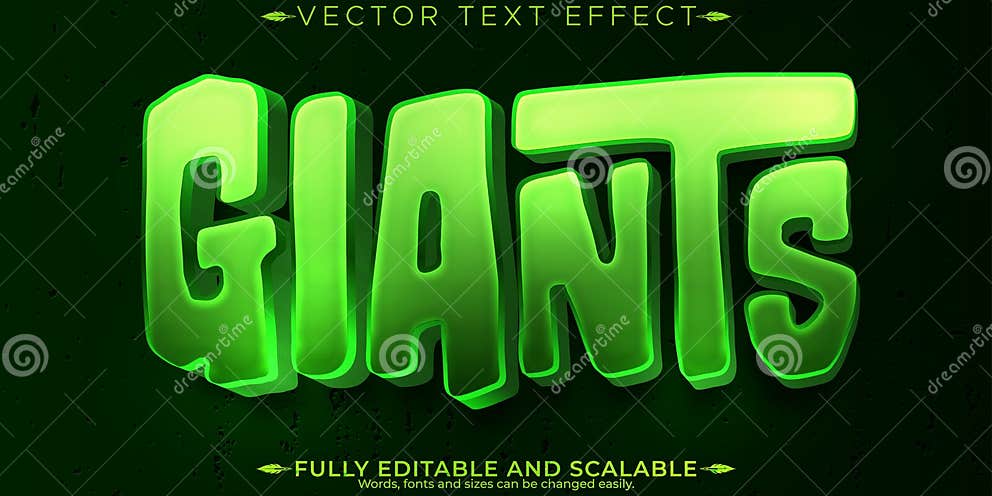 Giant Editable Text Effect, Editable Cartoon and Animated Text Style ...