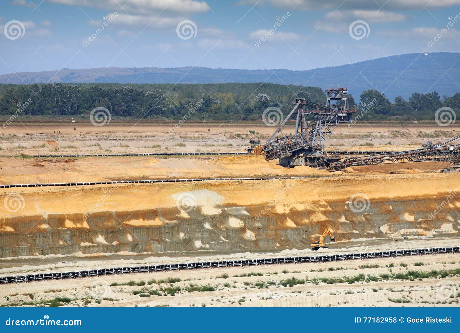 Giant excavator digging stock photo. Image of fuel, black - 77182958