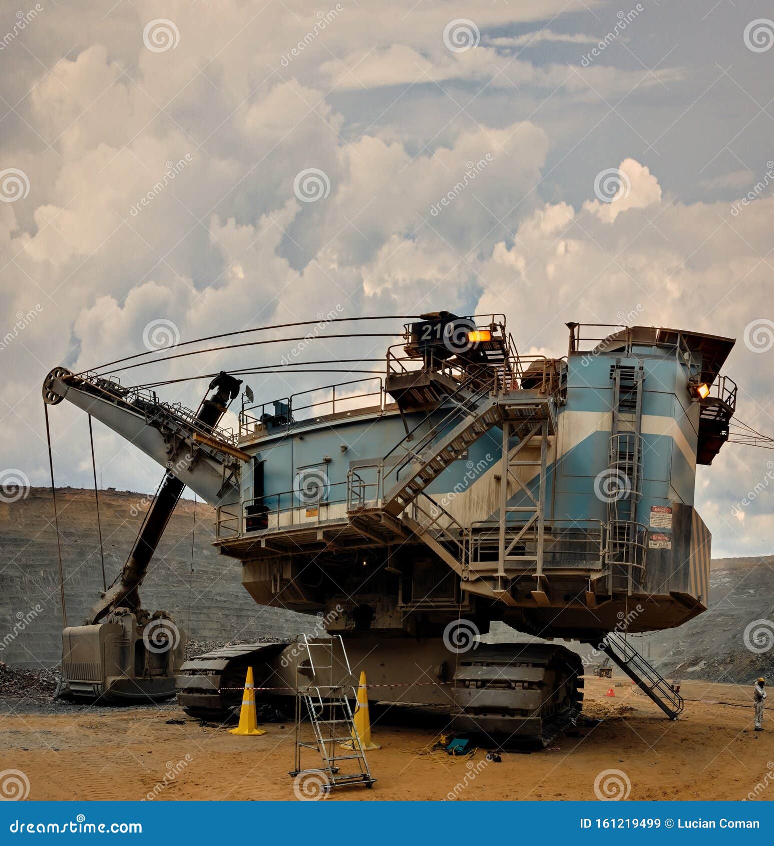 Giant Excavator in the Mine Stock Image - Image of mechanic, technology ...