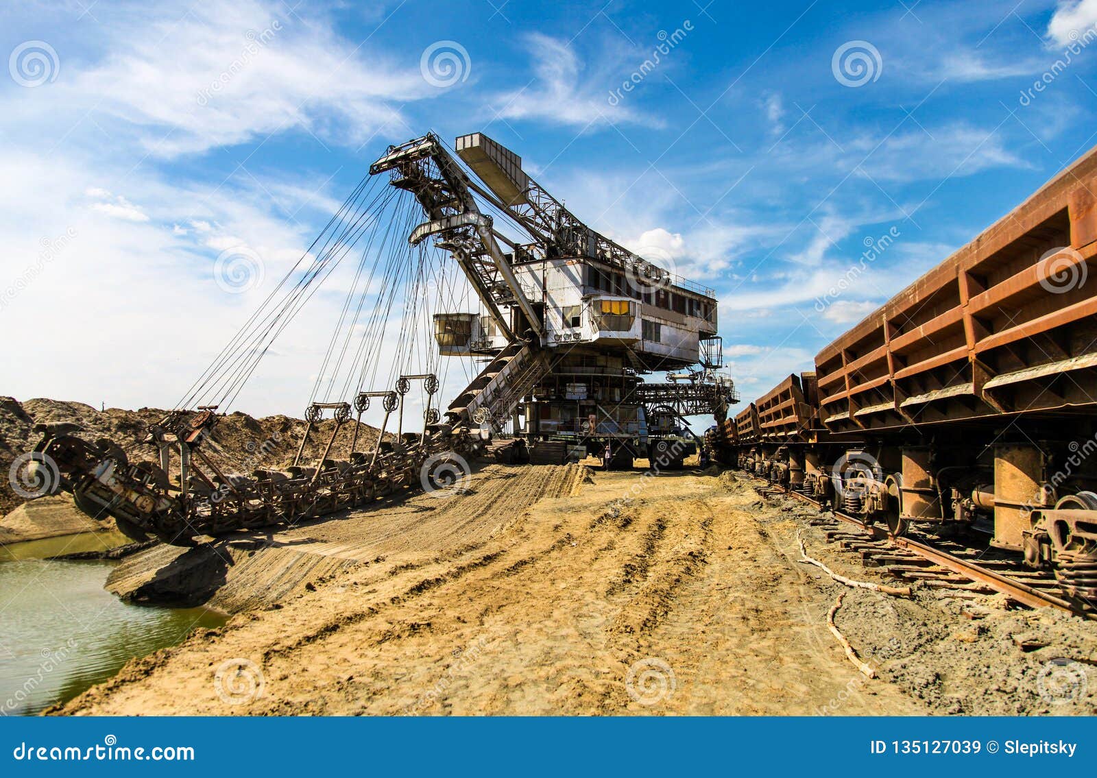 Giant Excavator, Giant Stacker, Absetzer Stock Image - Image of ...