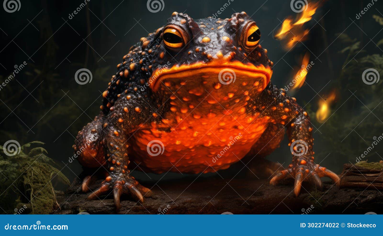 Giant Fire-bellied Toad Realistic and Hyper-detailed Octane Render ...