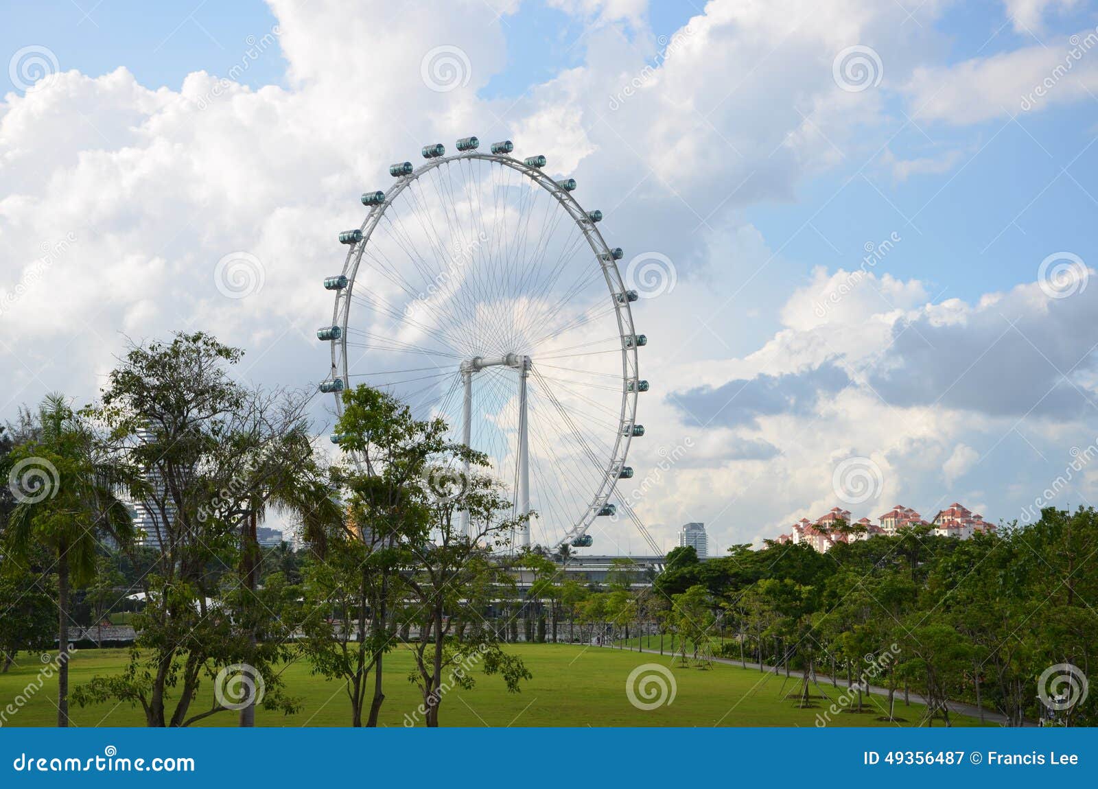 Giant Flywheel Infront of Beautiful Garden Stock Image - Image of ...