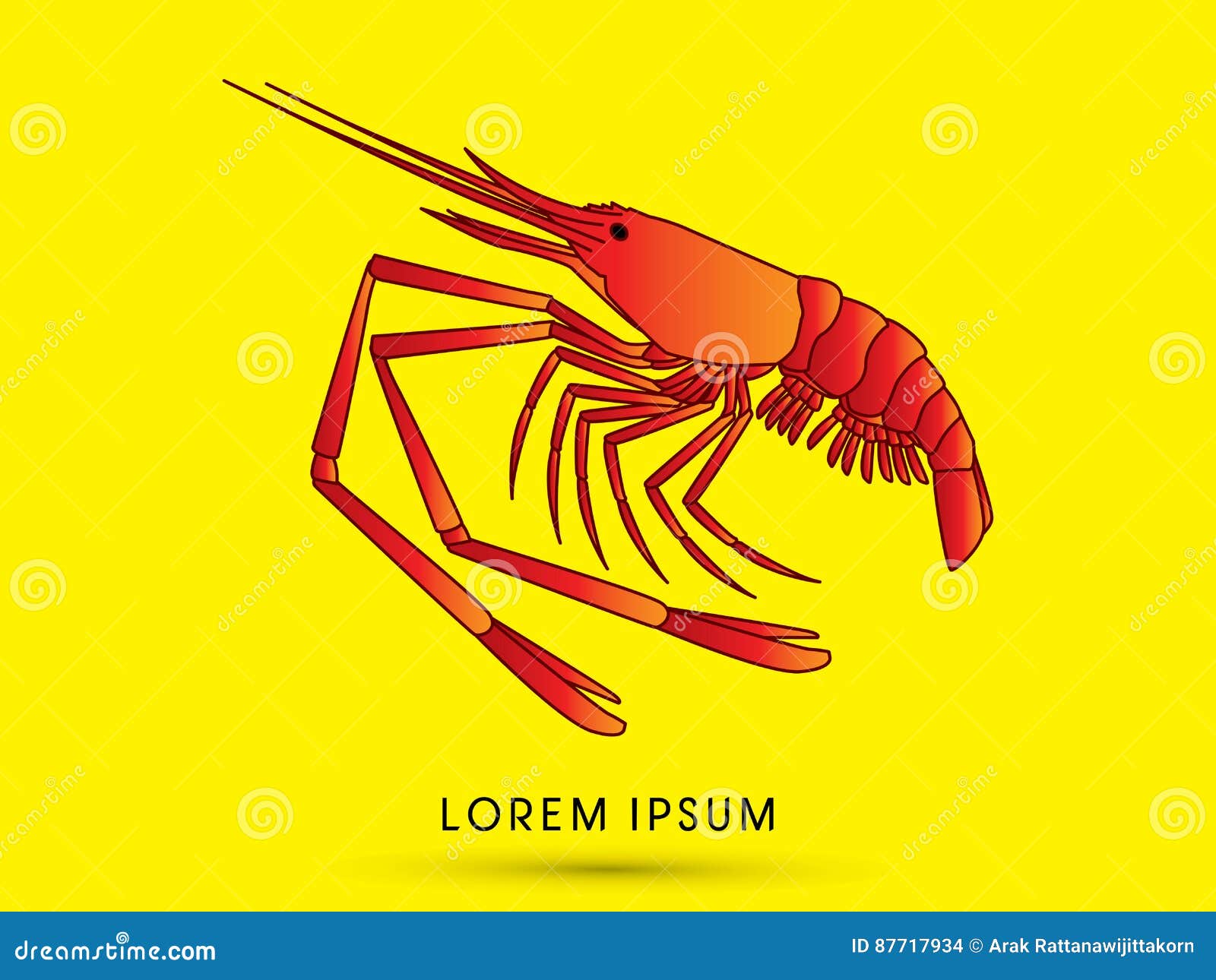 Giant freshwater prawn stock vector. Illustration of macrobrachium ...