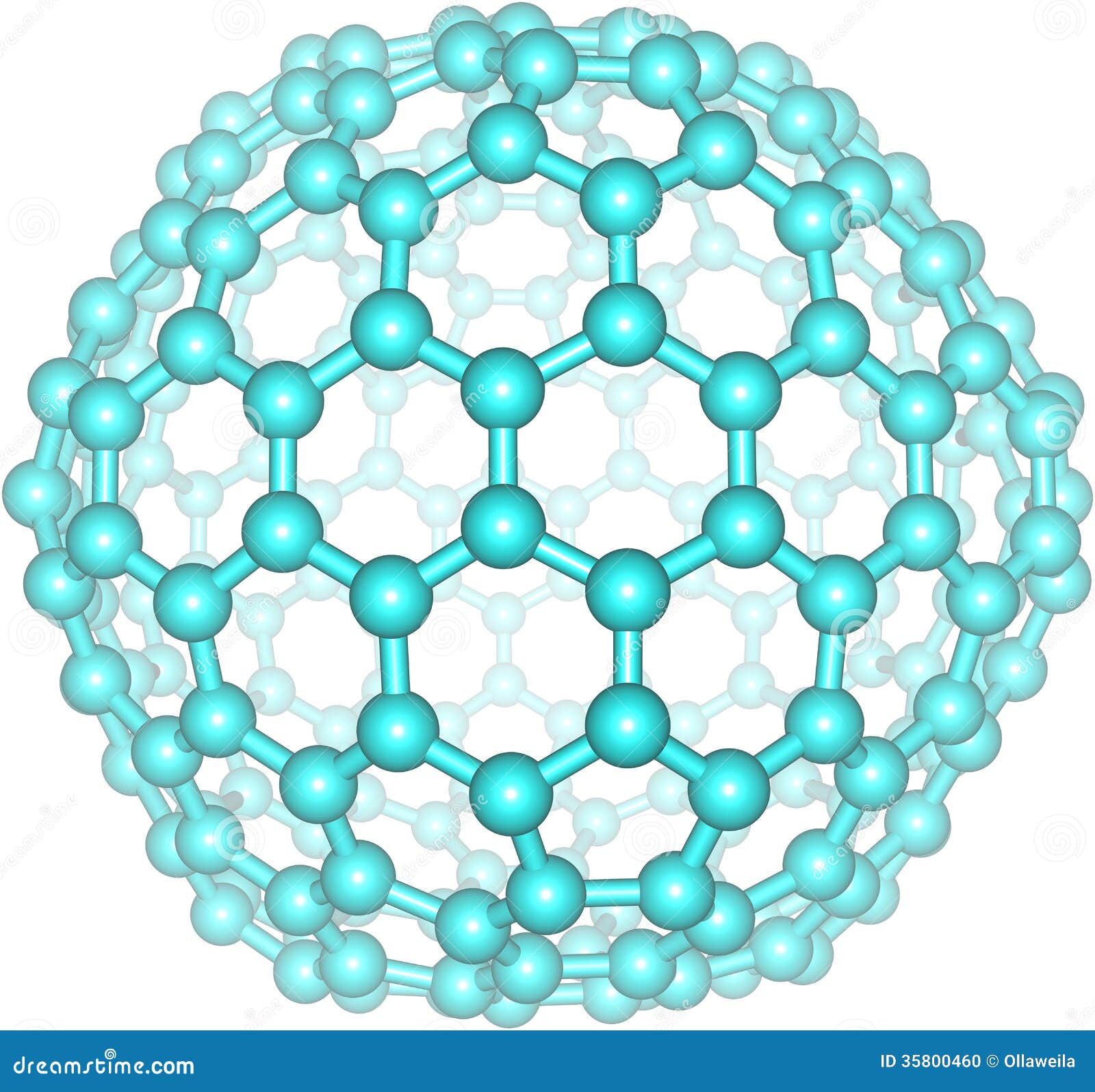 Giant Fullerene Molecule C720 On Grey Stock Photography | CartoonDealer ...