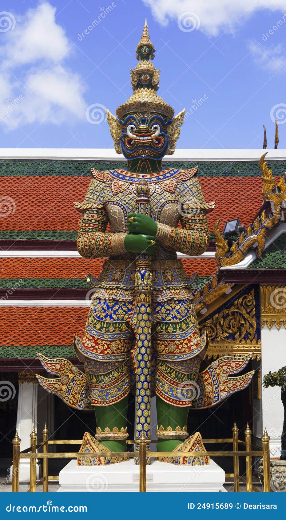 Giant Gate Protector in Bangkok Grand Palace Stock Image - Image of ...