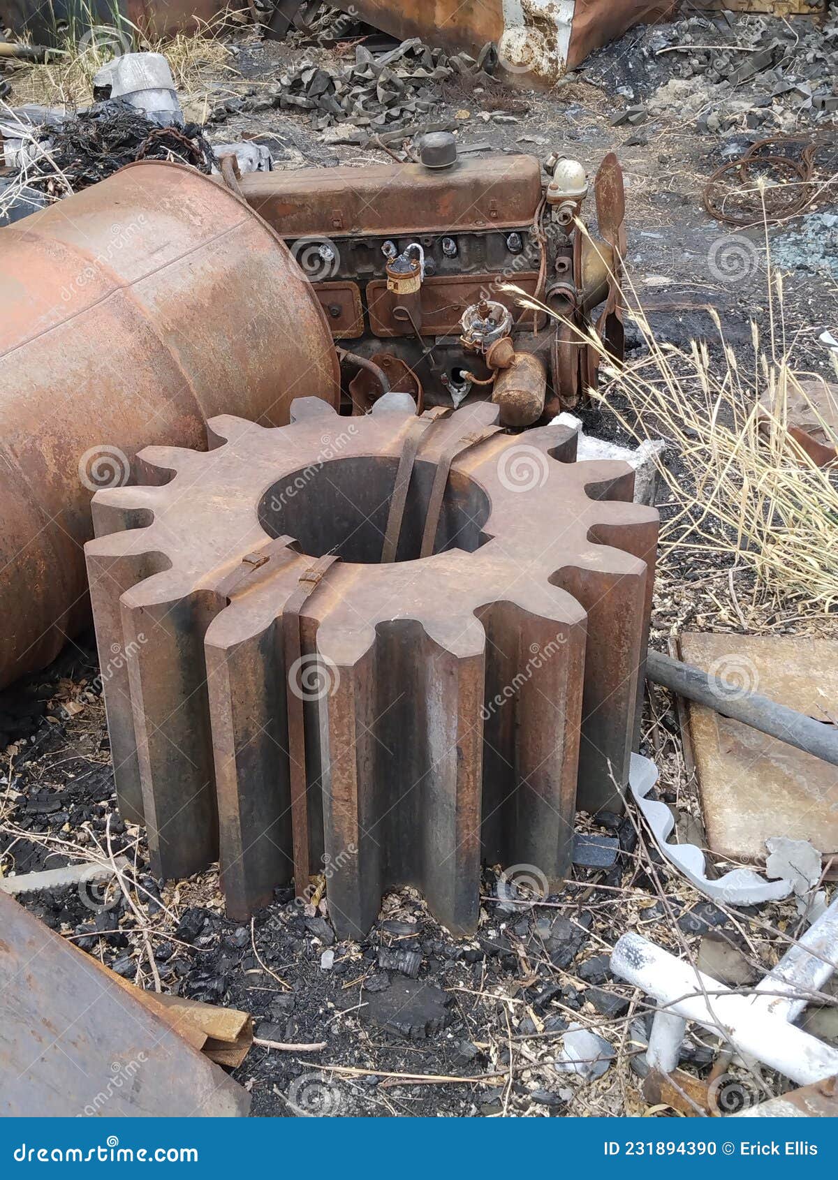 Giant gear and engine stock photo. Image of lighting - 231894390
