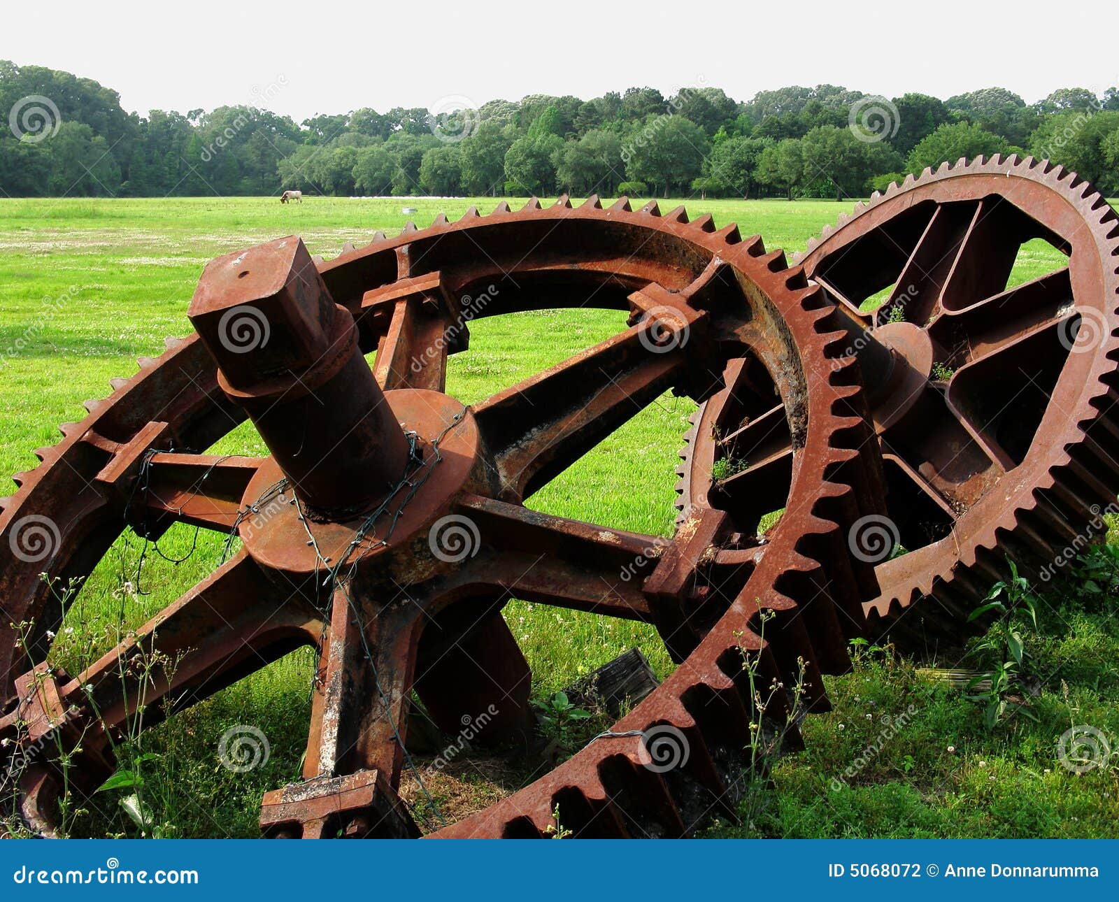 Giant Gears stock photo. Image of axels, field, retro - 5068072