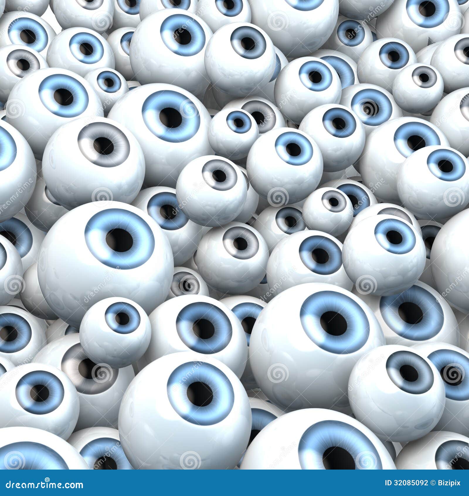 Giant Group of Eyes Staring in the Sky Stock Illustration ...