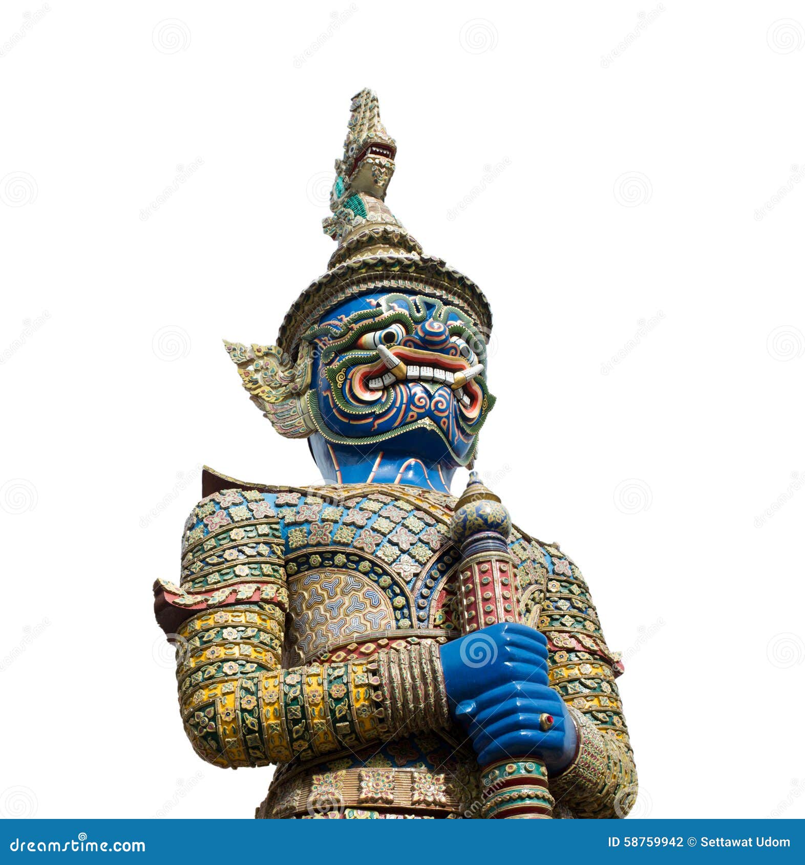 Giant Guard Statue at Thai Temple Stock Photo - Image of giant, asian ...