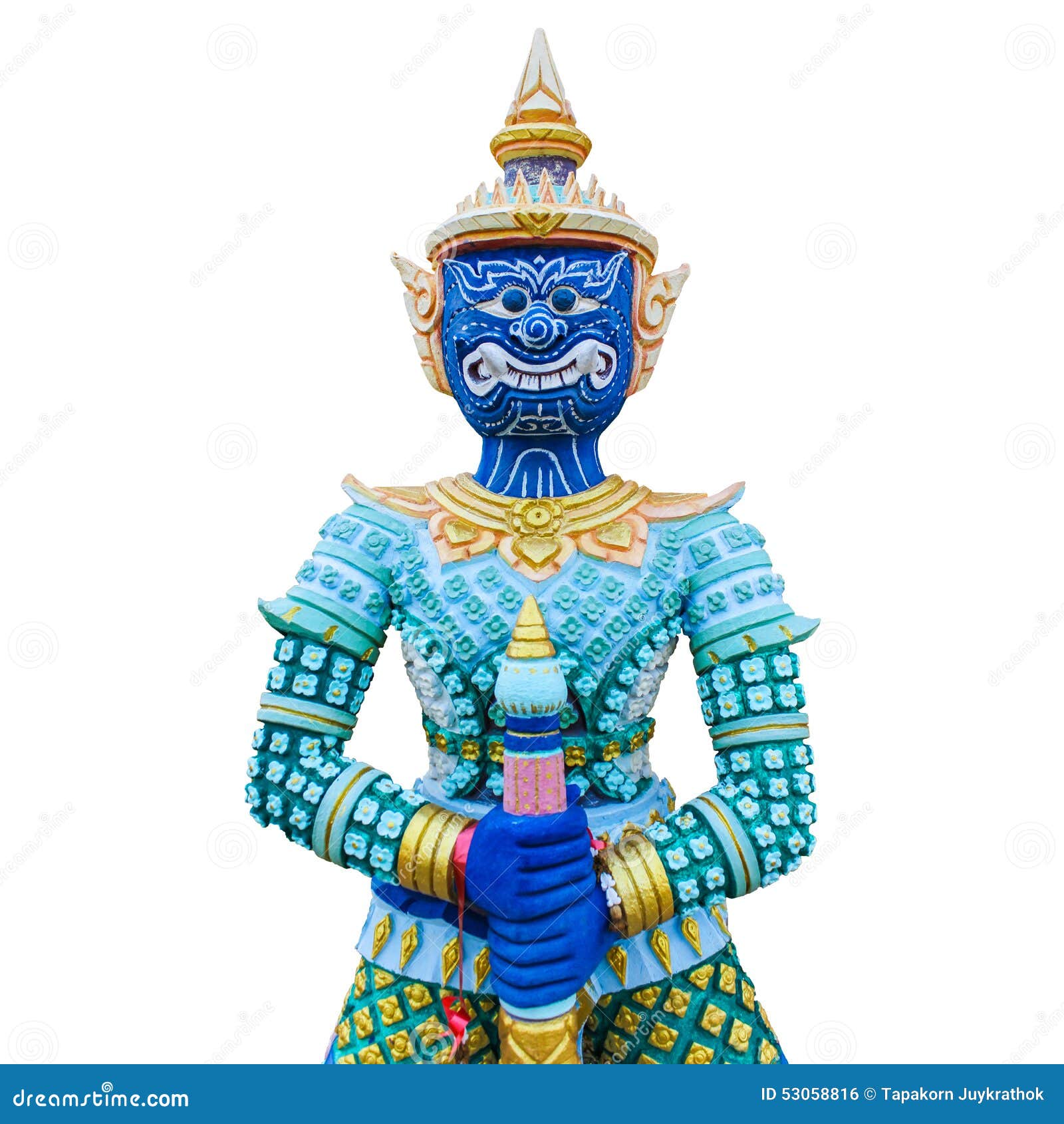 Giant Guardian on White Background Stock Photo - Image of titan ...