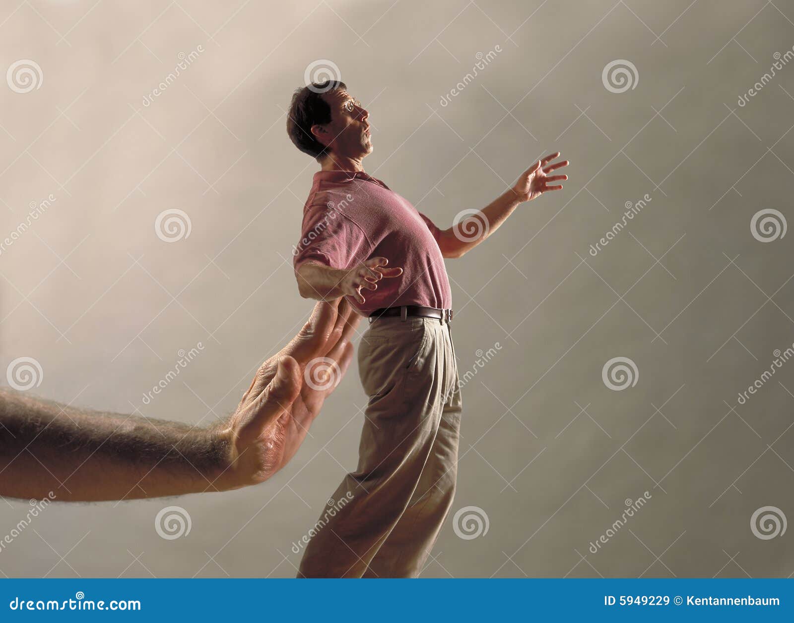 Giant hand pushing man stock image. Image of encouragement - 5949229