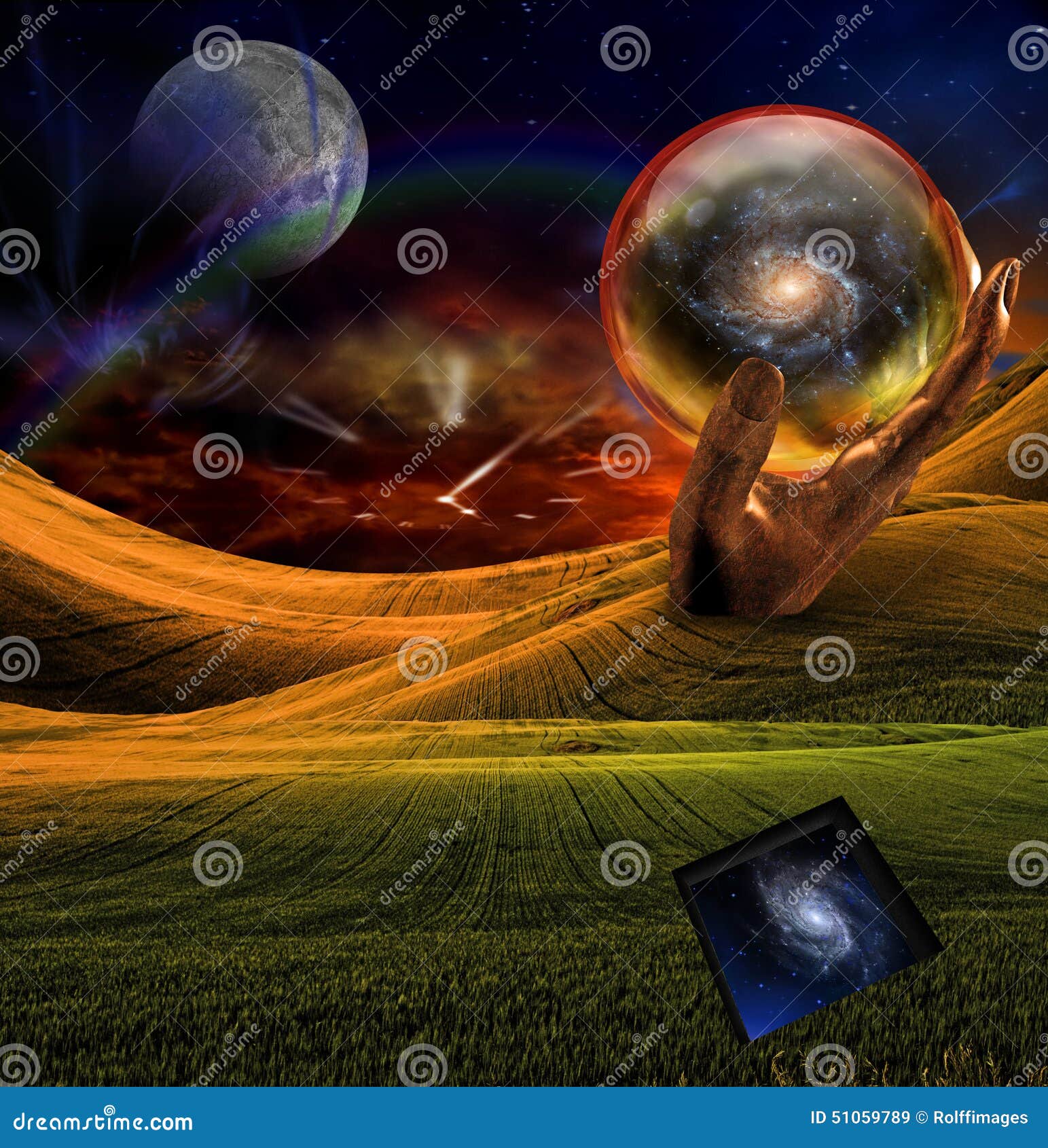 A Giant Hand Reaching Out From The Clouds Royalty-Free Stock Image ...