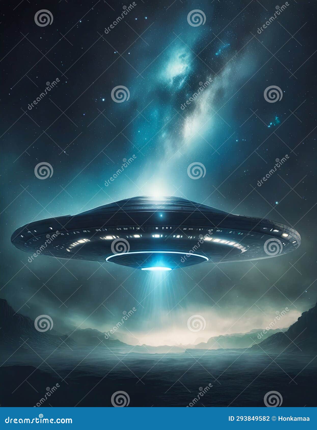 A giant hovering UFO stock illustration. Illustration of milky - 293849582