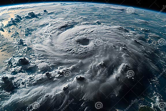 Giant Hurricane Over the Ocean Stock Photo - Image of wave, splash ...