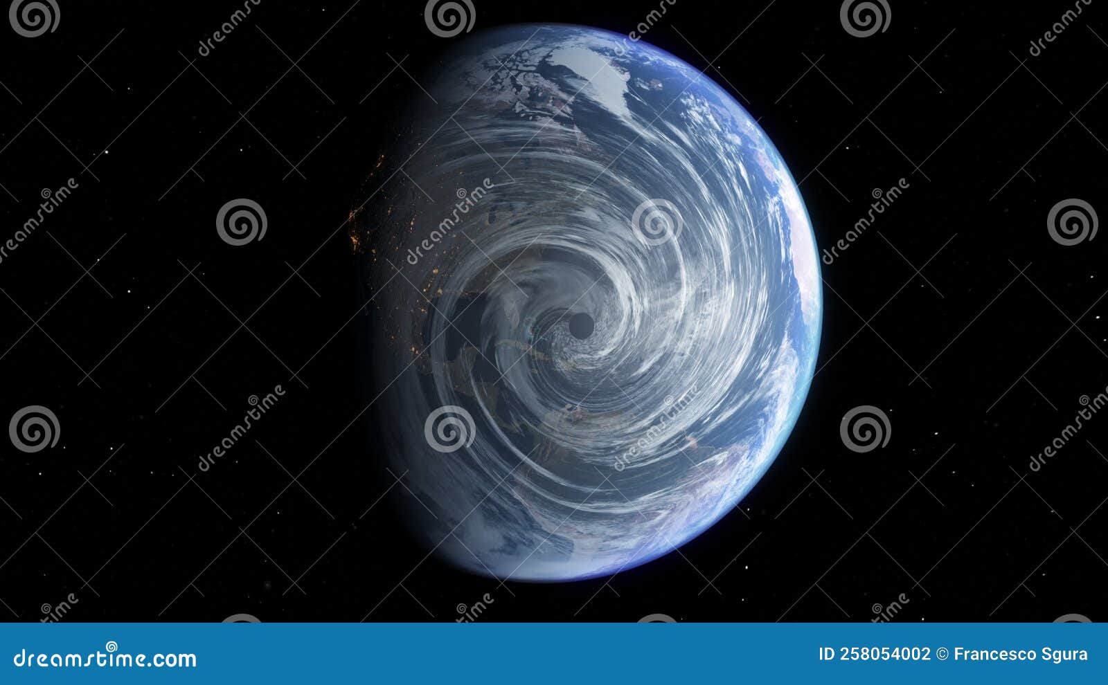 Giant Hurricane Viewed from Space Stock Footage - Video of education ...