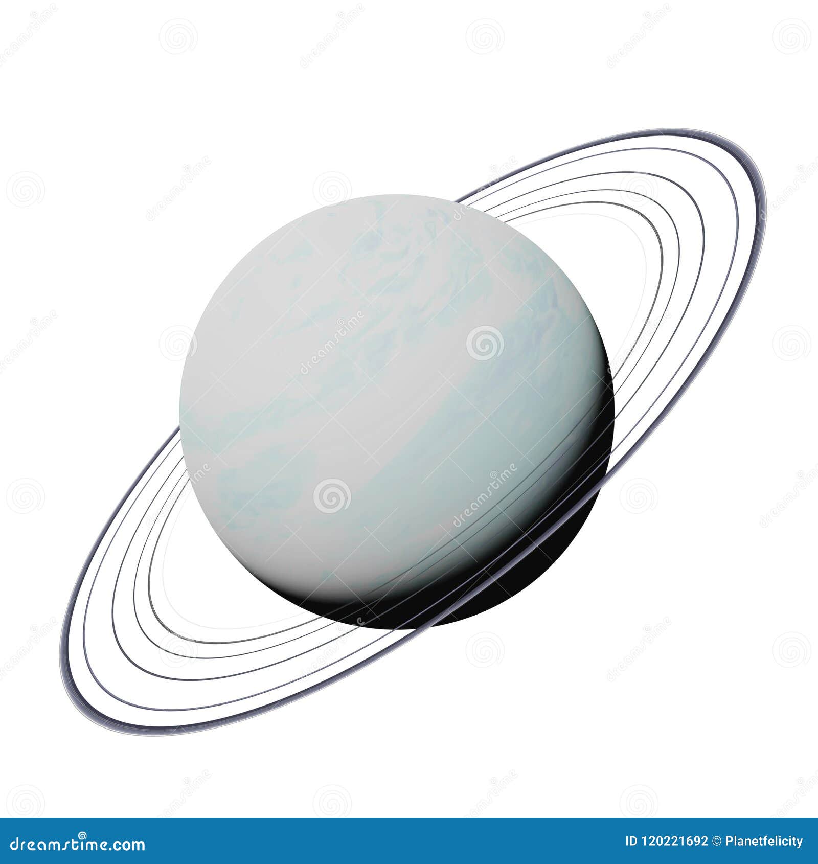 Planet Uranus Isolated On White Background, Part Of The Solar System ... Planet Uranus Isolated On White Background, Part Of The Solar System ...