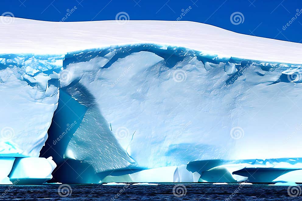 Giant Iceberg, Ai Generated, Altered Stock Illustration - Illustration ...